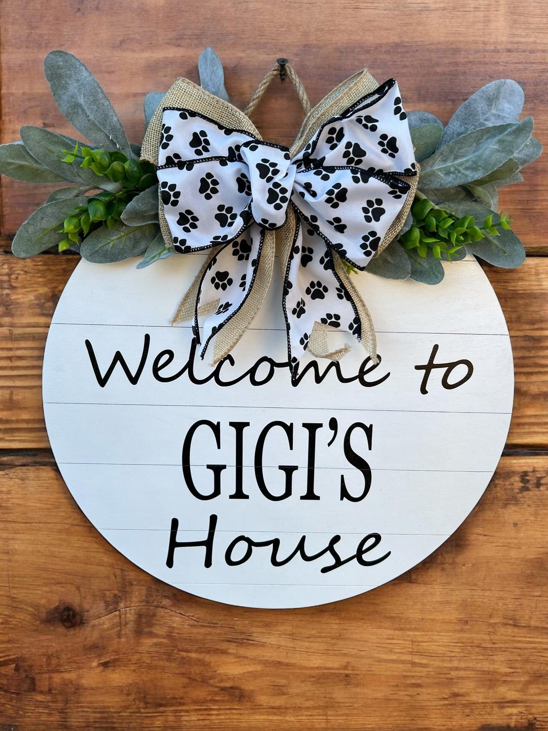 Gigi's Front Door Sign|grandparent House Sign|grandparent Welcome Sign ...