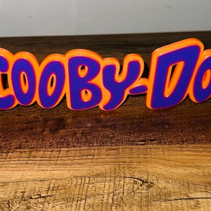 Scooby-doo 3D Logo Large Display Sign Self Standing Shelf Art Cartoons ...