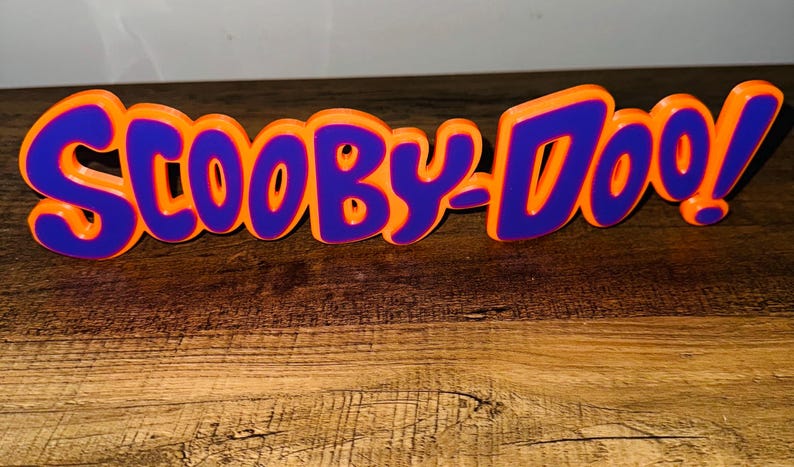 Scooby-doo 3D Logo Large Display Sign Self Standing Shelf Art Cartoons ...