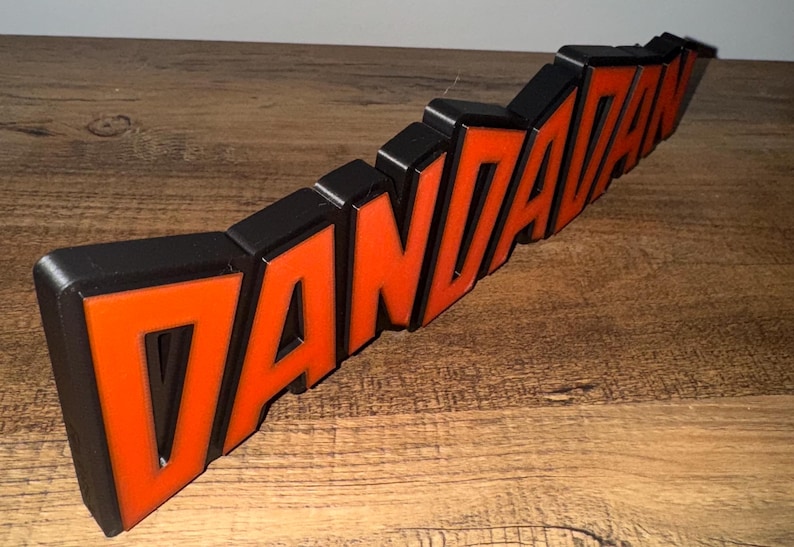 Dandadan 3d Sign Logo Black and Red Self Standing Wall Display Shelf ...