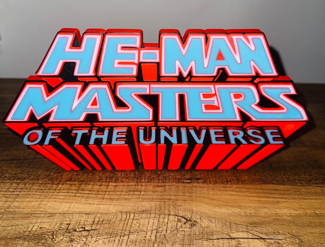 He-man Masters of the Universe 3D Logo Sign Self Standing Display Shelf ...