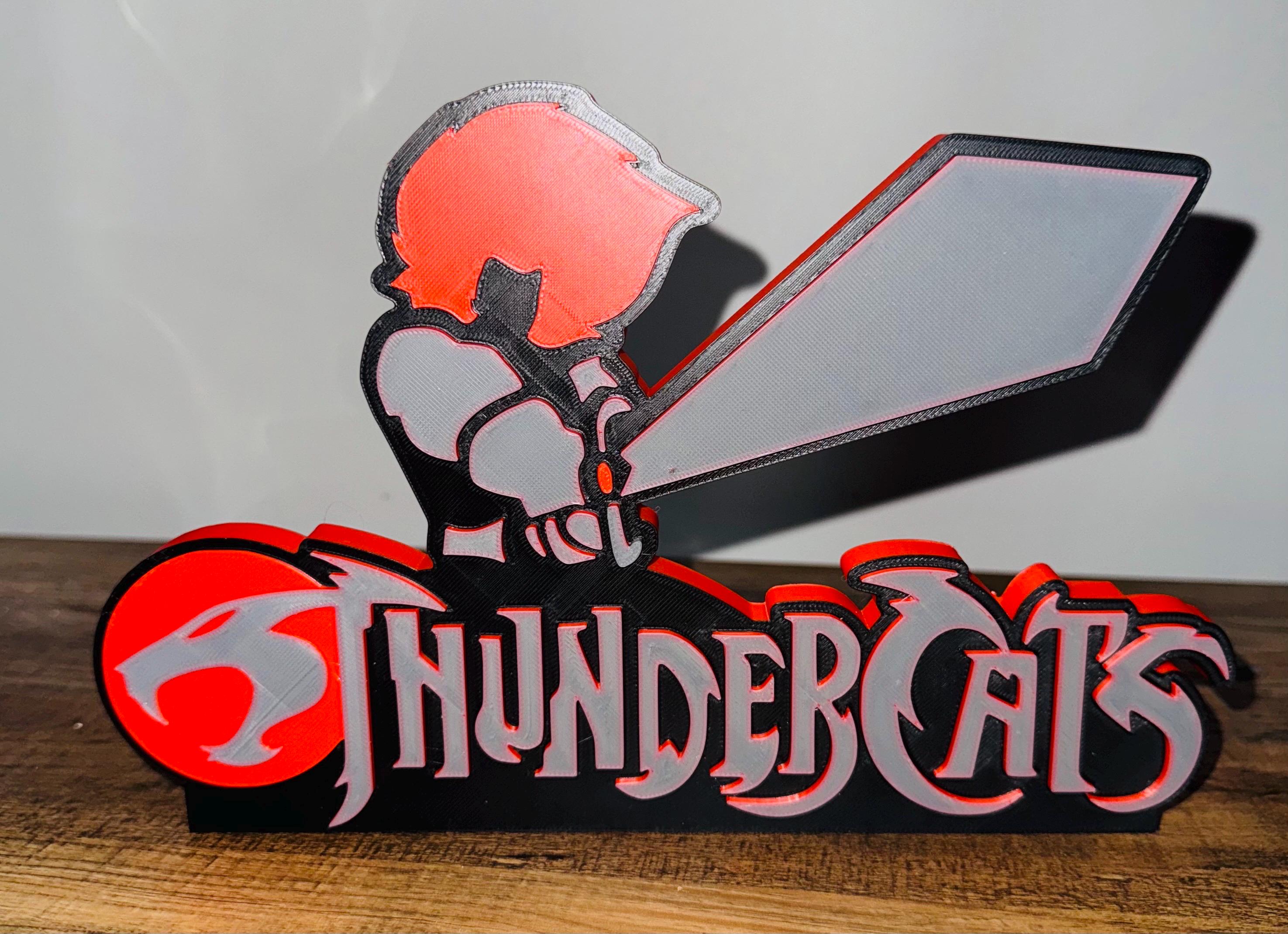 Thundercats Logo 3D Sign Lion-o Self Standing Shelf Display Art Large ...