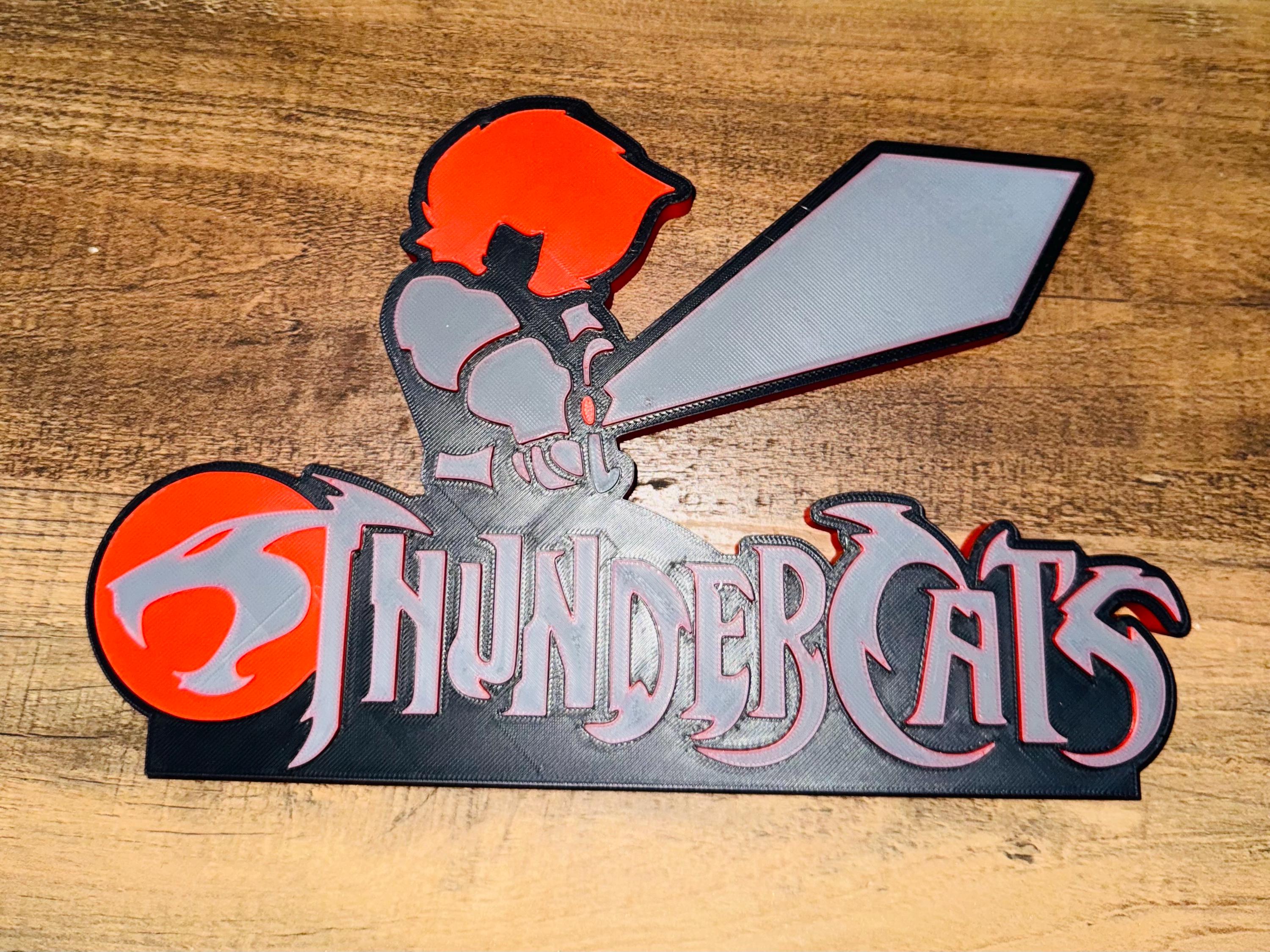 Thundercats Logo 3D Sign Lion-o Self Standing Shelf Display Art Large ...