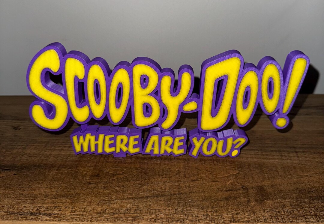 Scooby-doo Where Are You 3D Logo Sign Self Standing Display Art Yellow ...