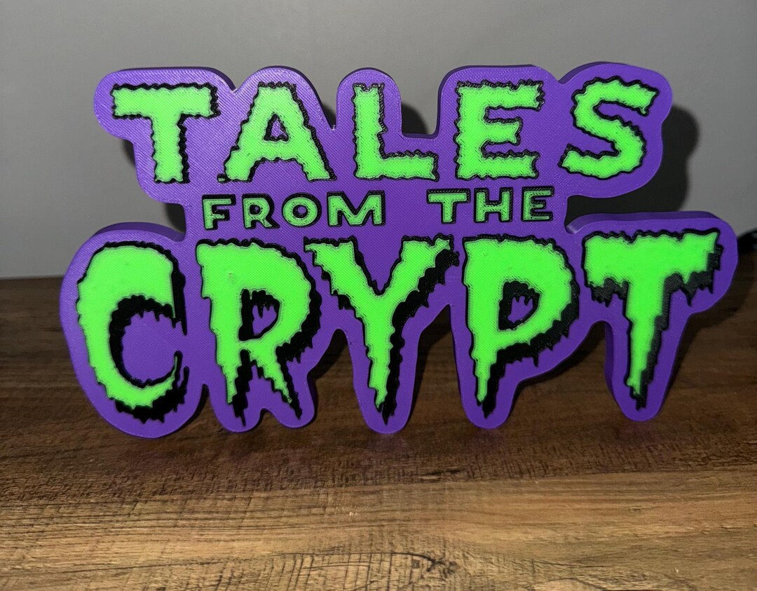 Tales From the Crypt 3D Logo Sign Self Standing Display Wall Shelf Art ...