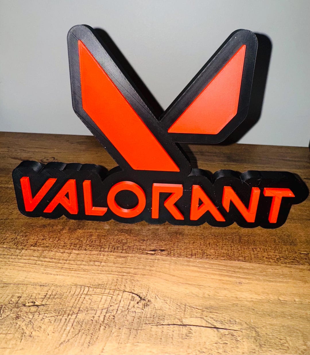 Valorant 3D Logo Sign Self Standing Display Wall Shelf Art Large Gamer ...
