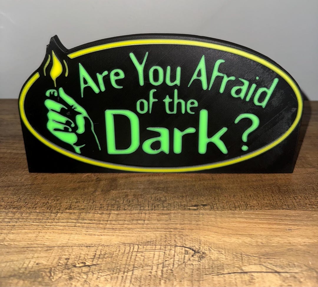 Are You Afraid of the Dark 3d Logo Sign Self Standing Display Shelf Art ...