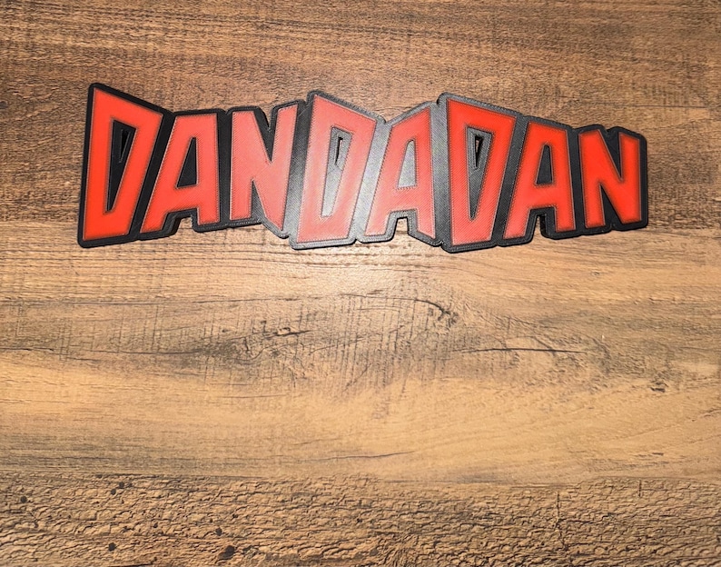 Dandadan 3d Sign Logo Black and Red Self Standing Wall Display Shelf ...