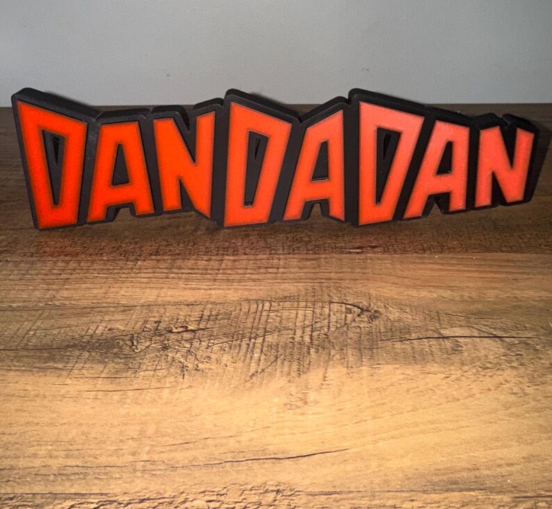 Dandadan 3d Sign Logo Black and Red Self Standing Wall Display Shelf ...