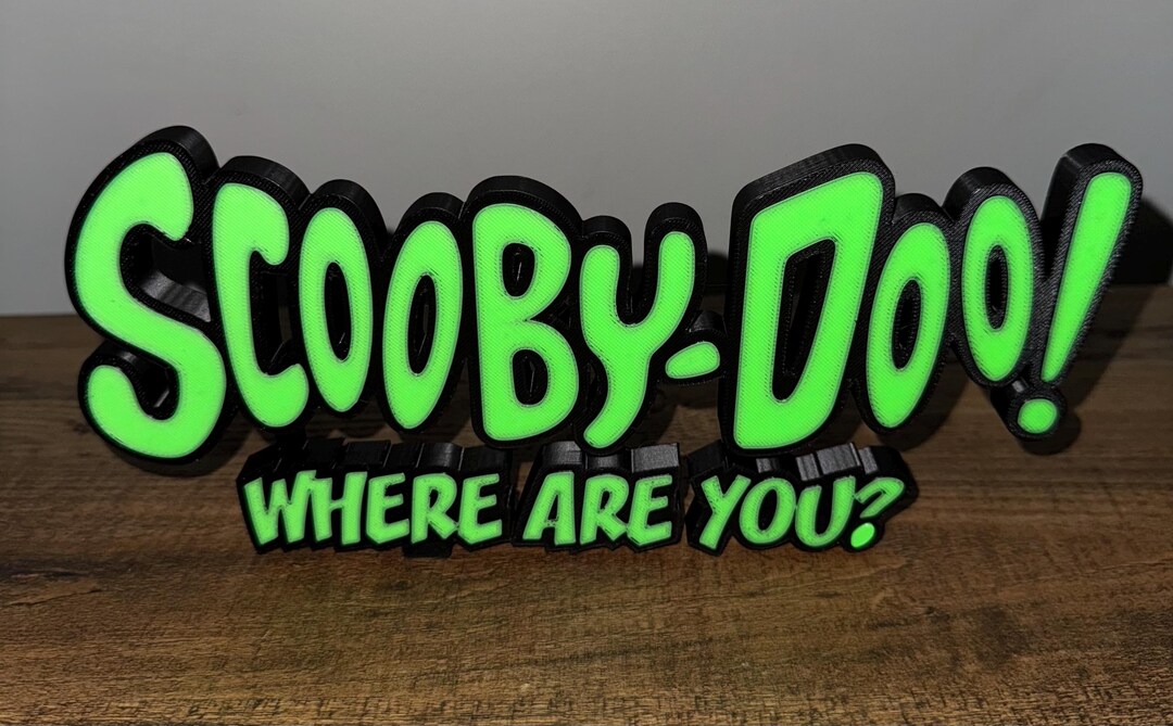 Scooby-doo Where Are You 3D Logo Sign Self Standing Display Art Green ...