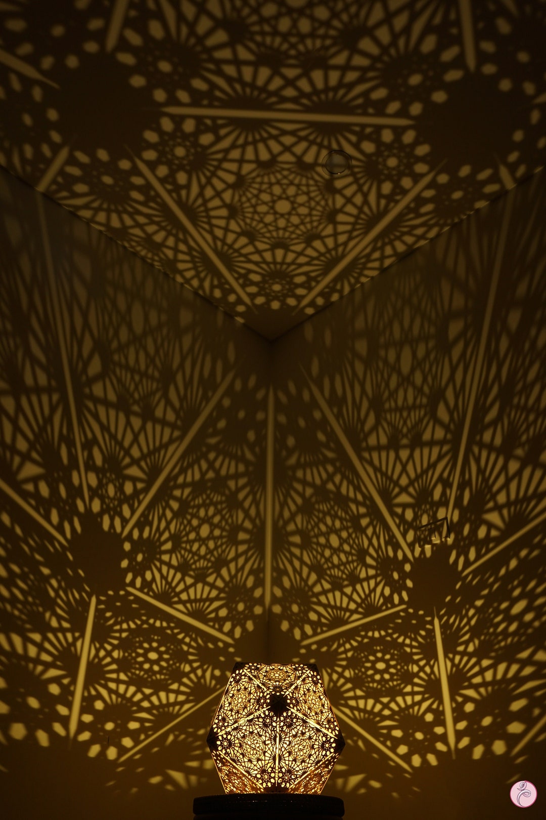 RGB Shadow Night Light, Led Geometry 3D Lamp, Sacred Spiritual Mandala ...