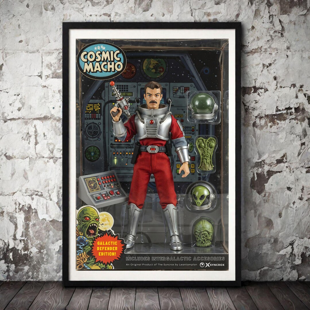 Cosmic Macho - Galactic Defender Action Figure | Retro Sci-fi ...