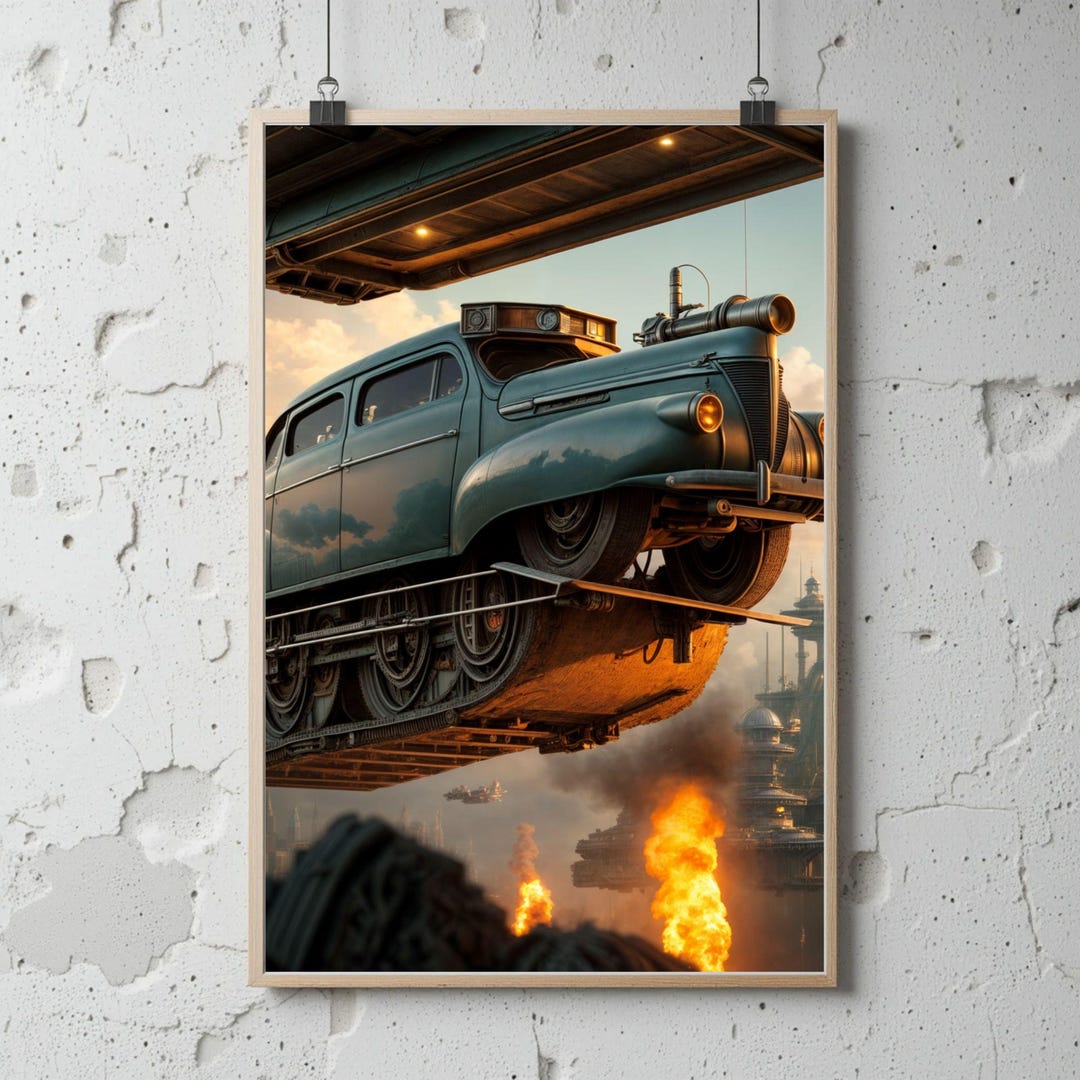 Retro-futuristic War Machine | A Dieselpunk Masterpiece | Retro Sci-fi ...
