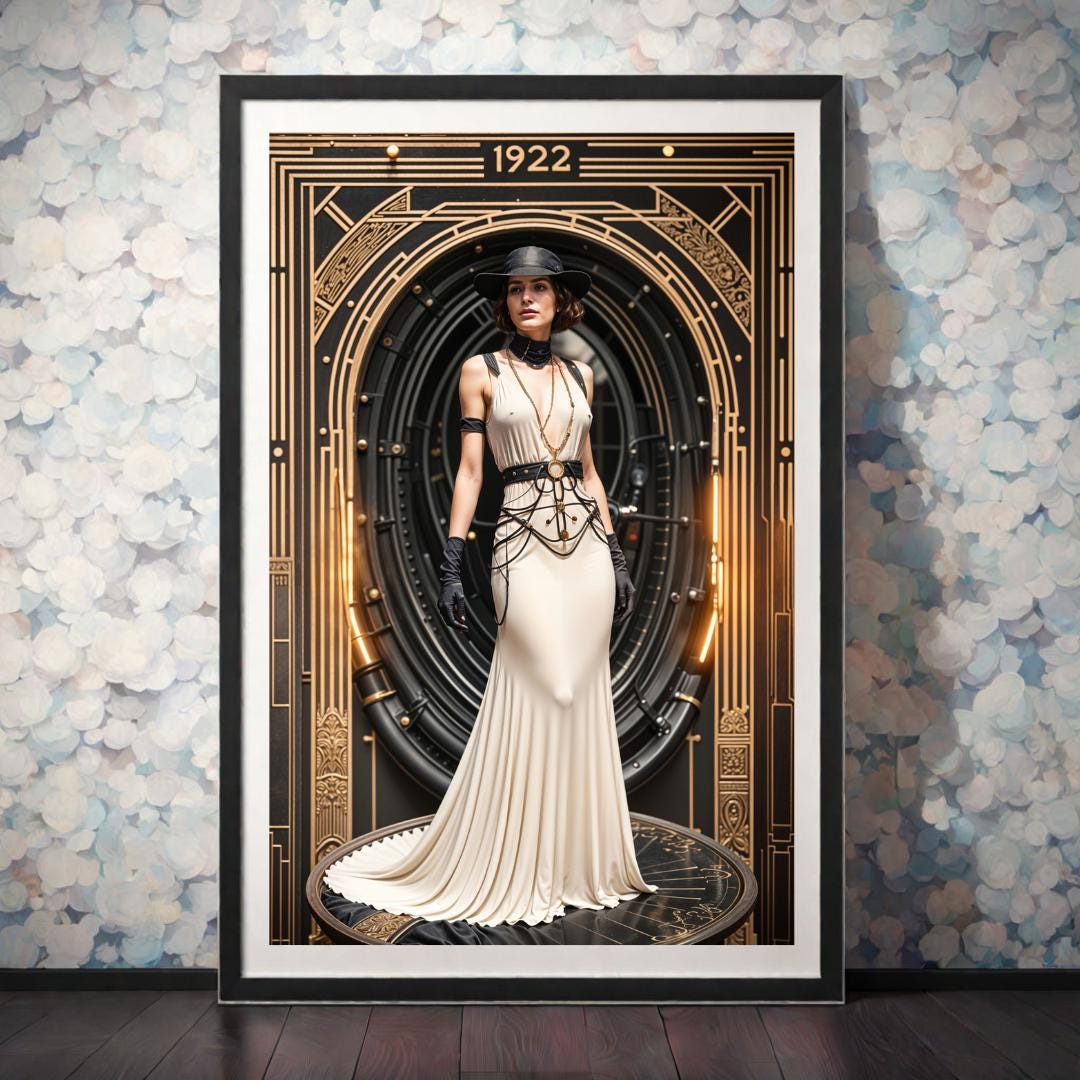 Art Deco Poster | 1920s Outfit | Retrofuturistic Fashion Poster ...