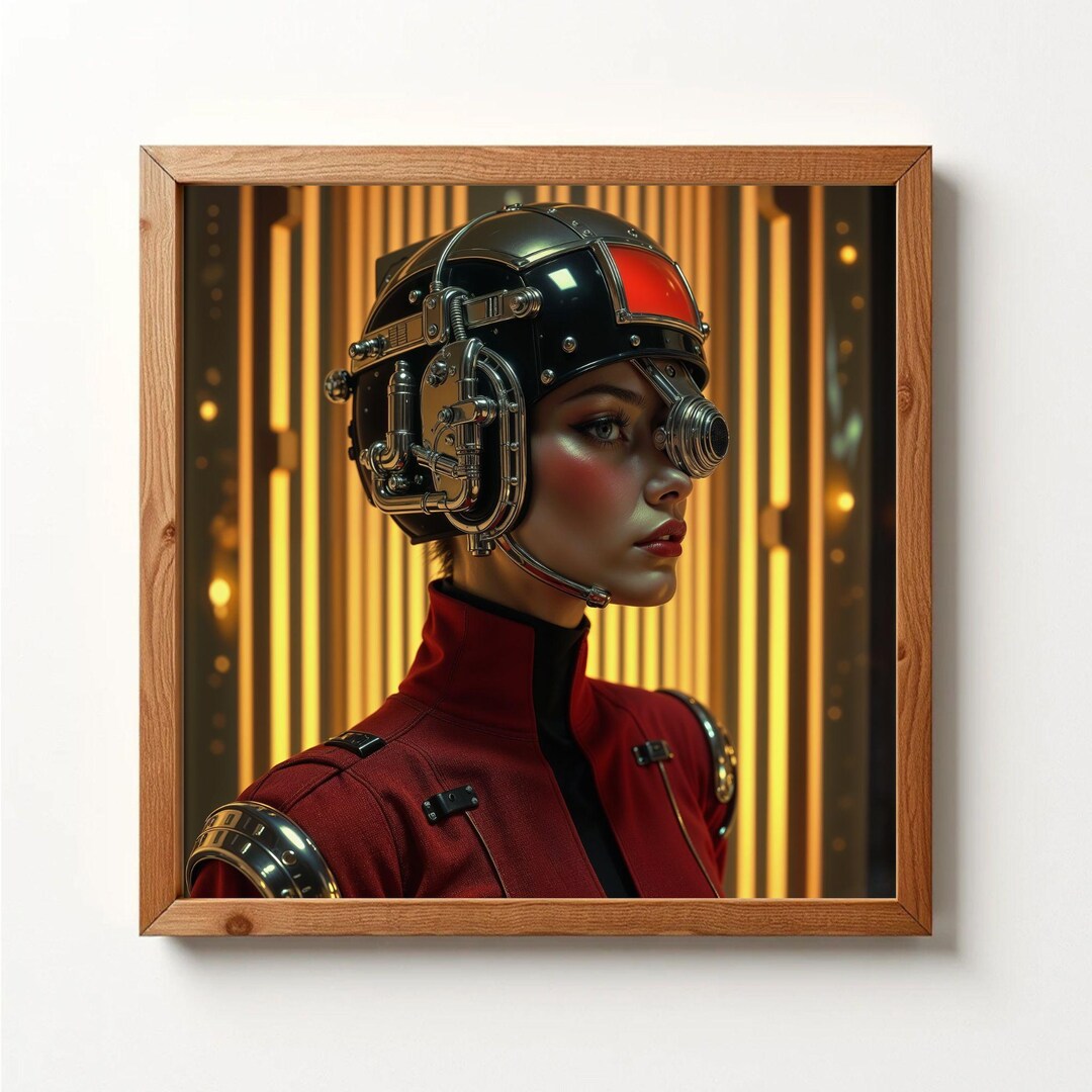 Galactic Commander: Futuristic Sci-fi Portrait Print | Female Portrait ...