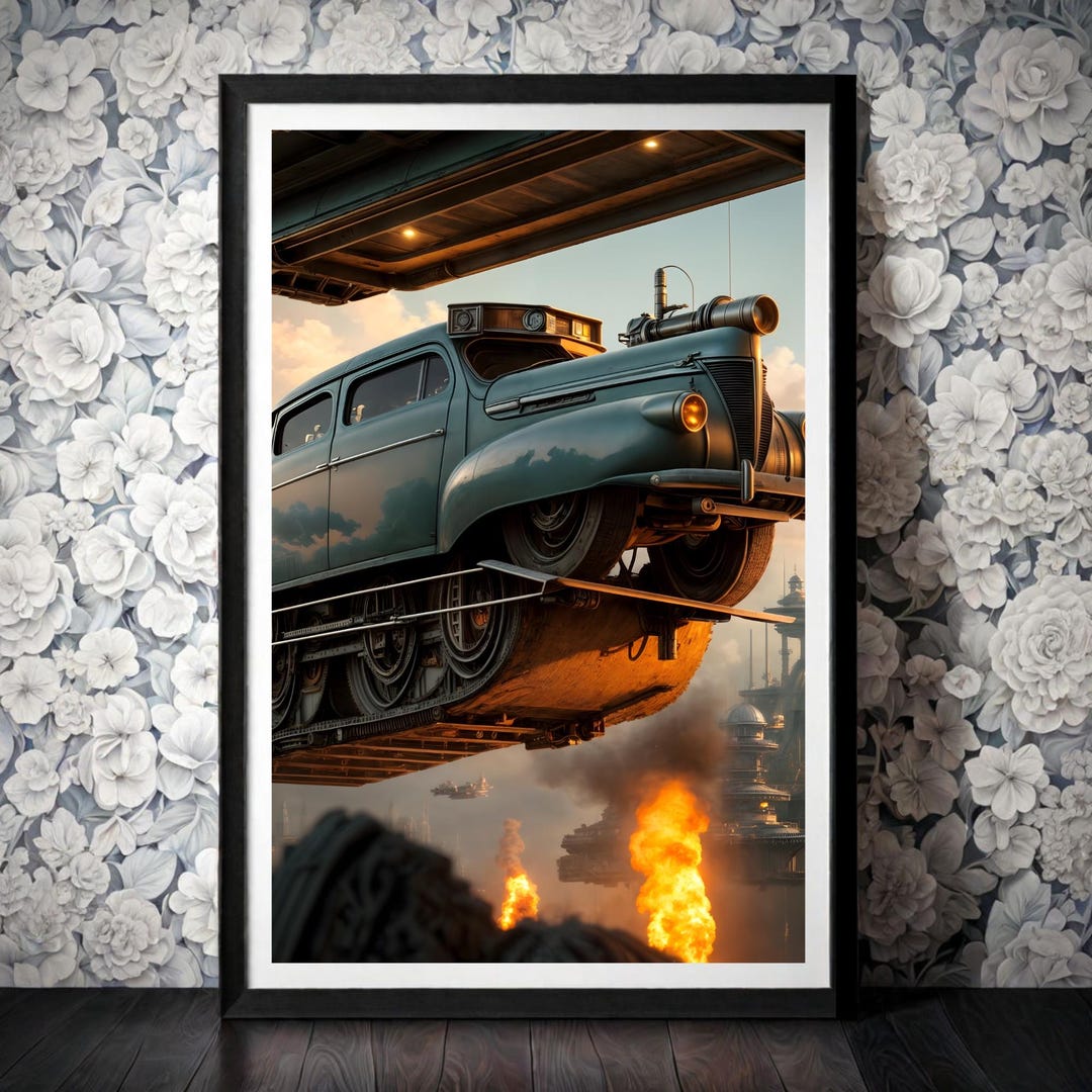 Retro Futuristic | Tracked Vehicle | War Machine | Dieselpunk Art ...