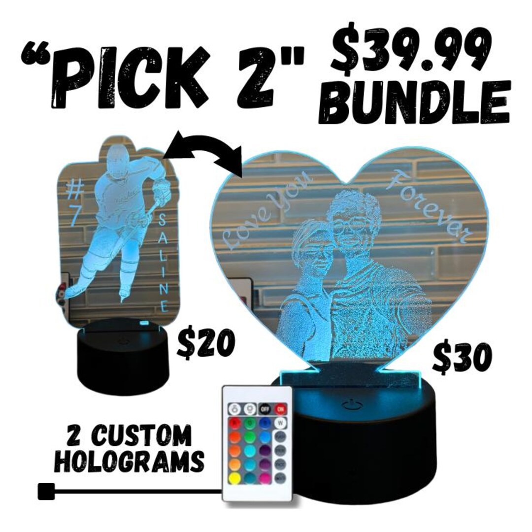 Personalized Hologram Bundle Two Custom Holograms - Etsy