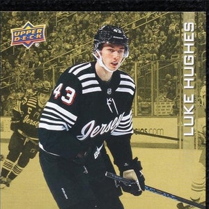 Luke Hughes Rookie Rare Debut New Jersey Devils Official - Etsy