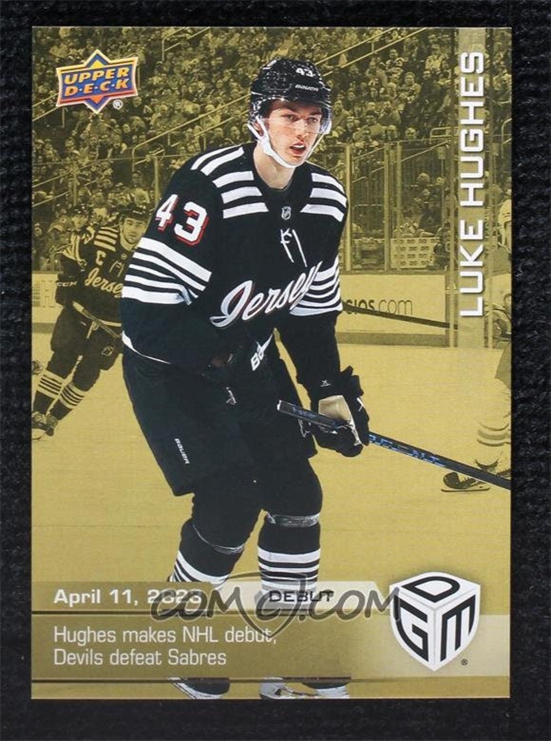 Luke Hughes Rookie Rare Debut New Jersey Devils Official - Etsy