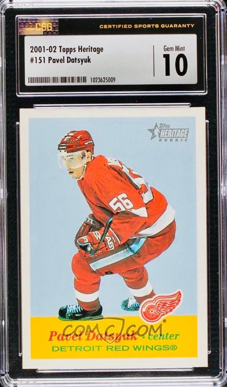 Authentic Pavel Datsyuk 2001 Rookie Card, Graded Gem Mint 10 by CSG ...