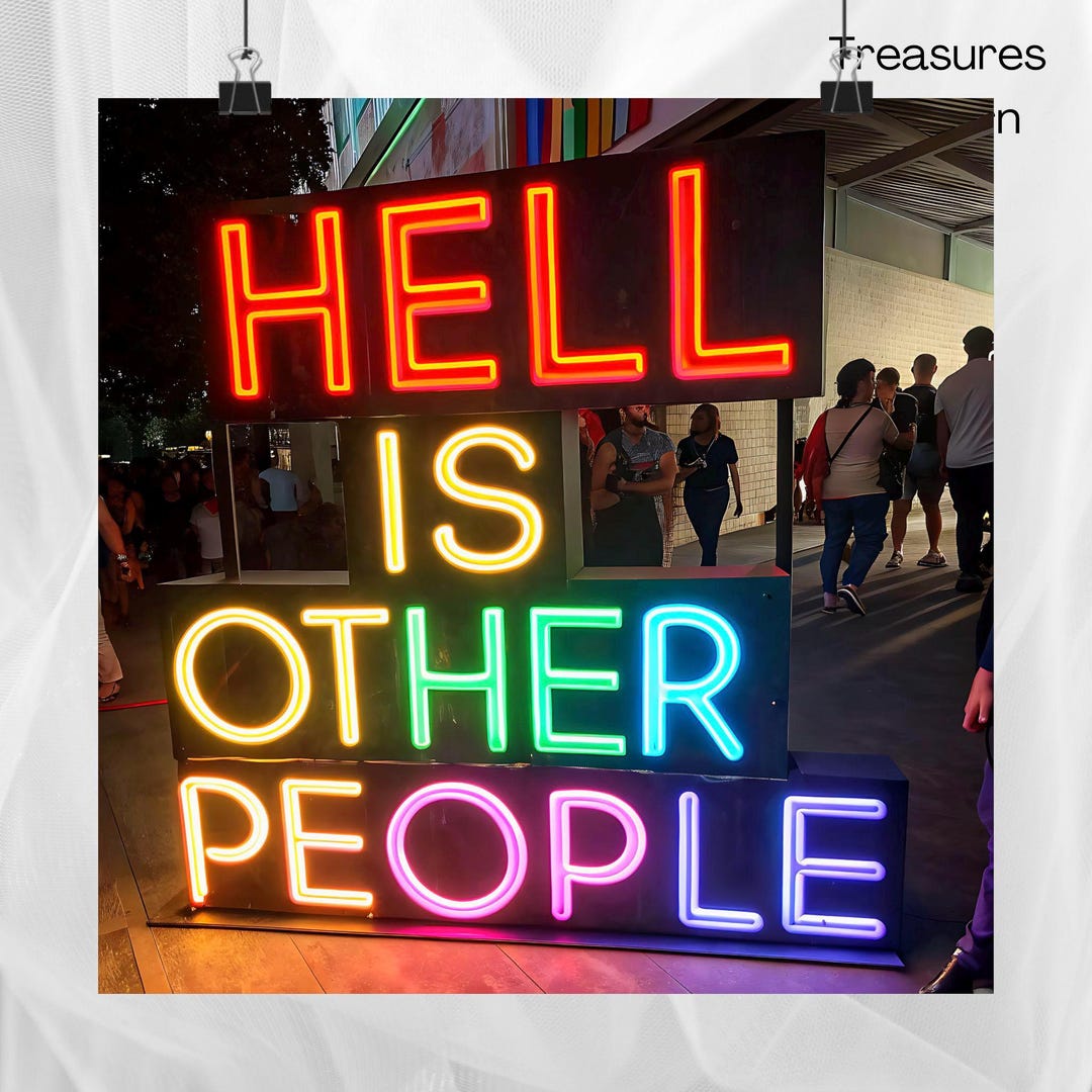 Matte Art Print, 'hell is Other People' NYC Exhibit, Modern Art Print ...