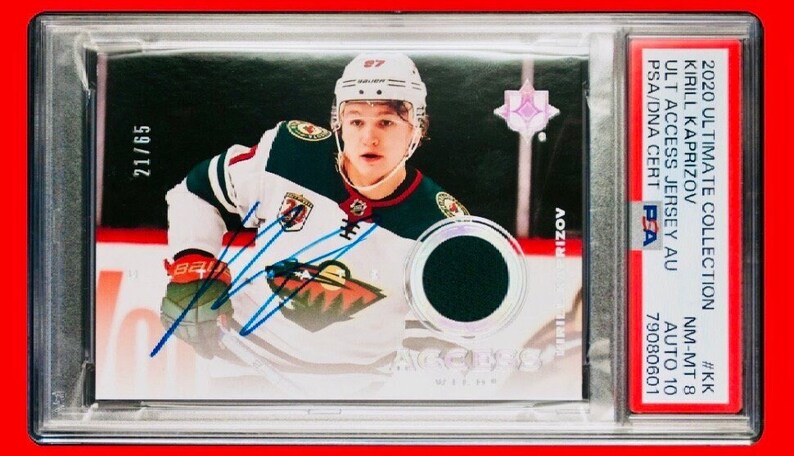 Kirill Kaprizov Rookie Autograph PSA Graded Minnesota Wild NHL Licensed ...
