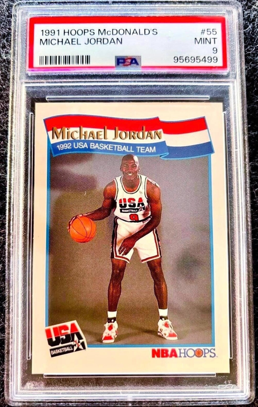 Michael Jordan 1991 MINT PSA 9 Graded Card, Dream Team Card, 100% ...