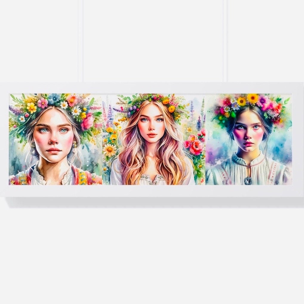 Midsommar Framed Art Flower Crown Beautiful Art Midsommar Poster, Eco ...