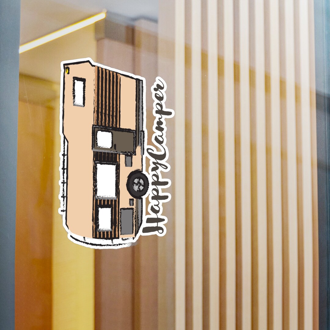 Happy Camper Vinyl OUTDOOR Decal, RV Decal, Motorhome Decal, Cute ...