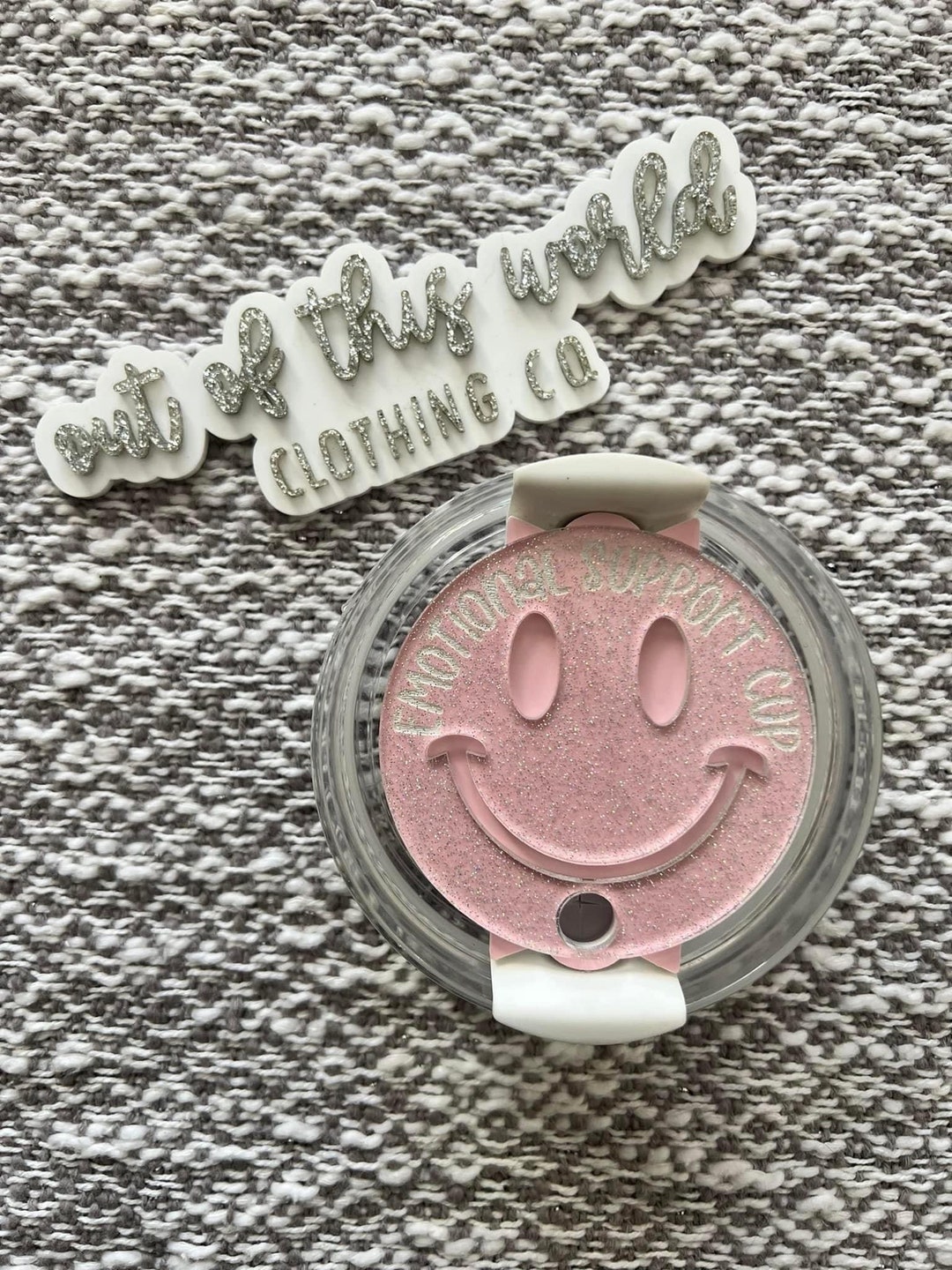 Pink Acrylic Tumbler Name Tags, Personalized Name ID Tags for 30oz 40oz ...