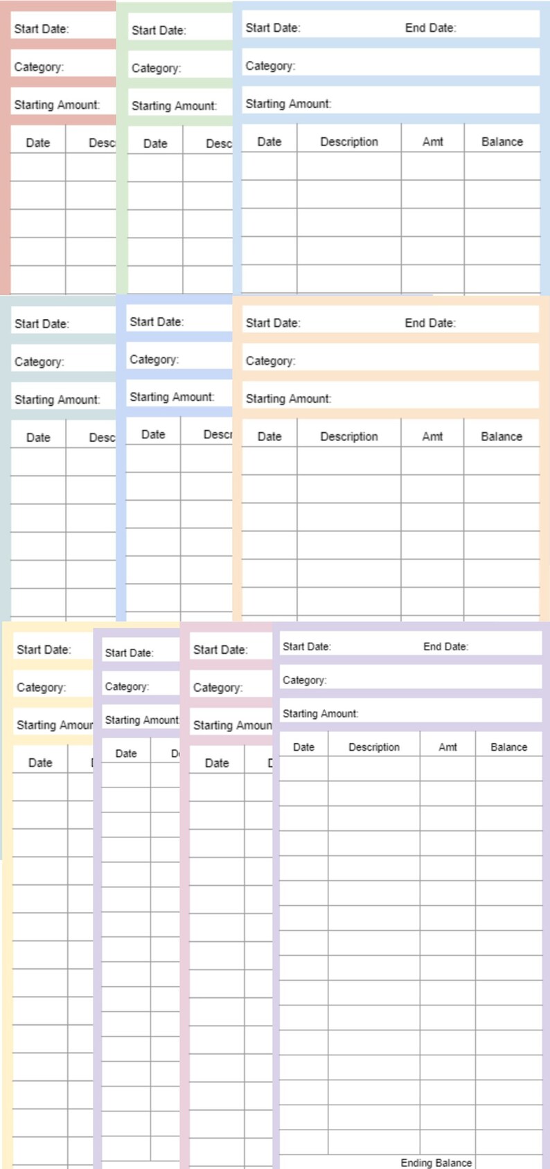 Cash Envelope Budgeting Sheets Minimalist Budgeting Organized Finances ...