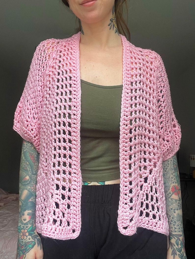 Hexagon Cardigan Crochet Pattern: Meshi Hexi Cardi (PDF Download) - Etsy