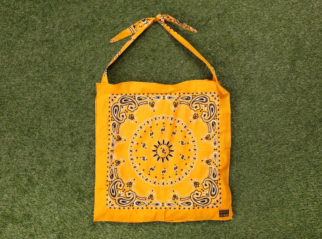 Oversized Marigold Bandana Bag-handmade-bandana Purse-crossbody ...