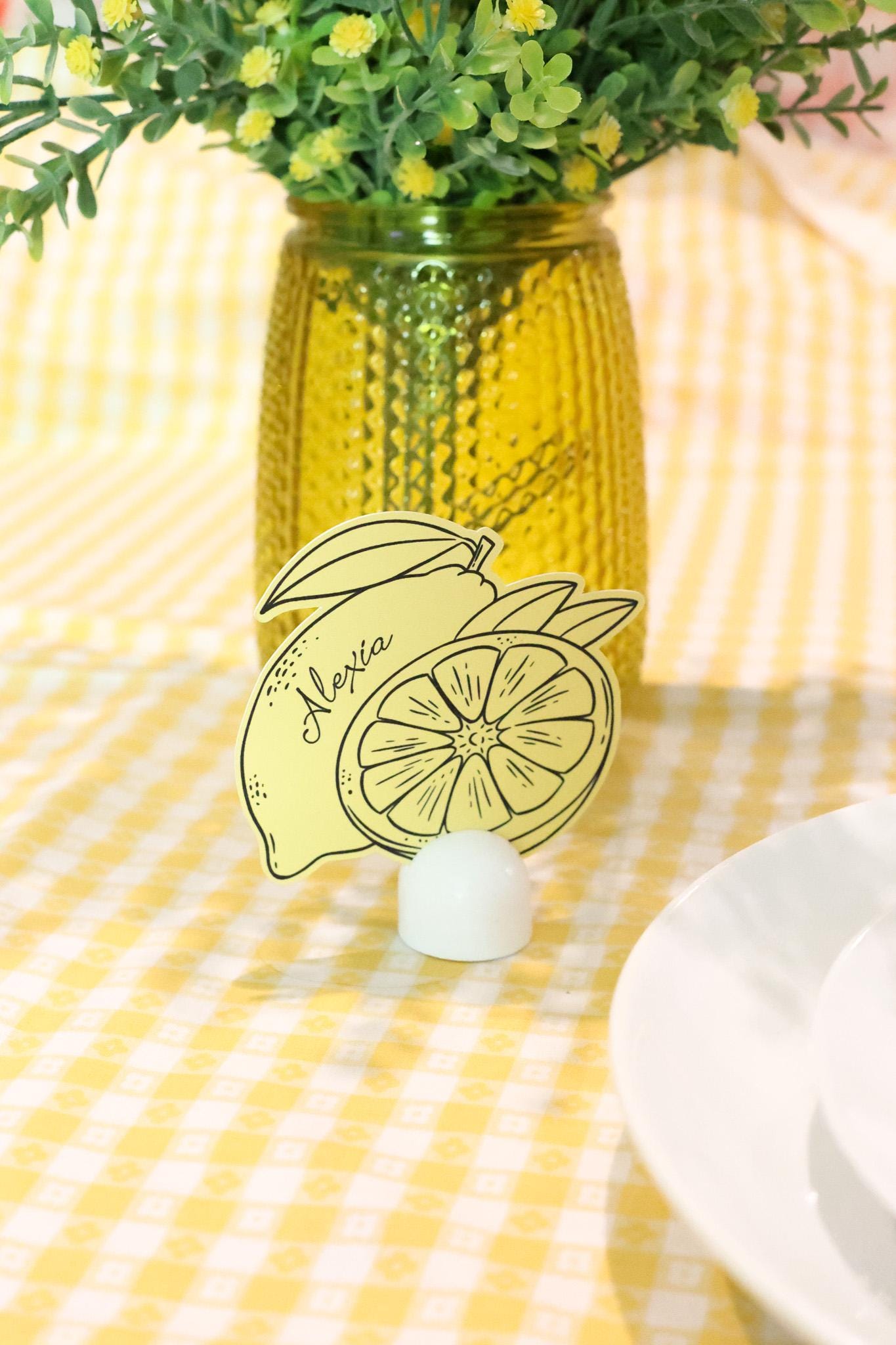 Lemon Place Cards: Custom Name Tags for Summer Weddings - Etsy