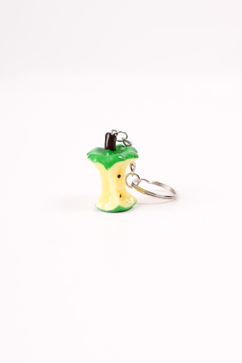Resin Apple Core Keychain: Realistic Fruit Purse Charm - Etsy