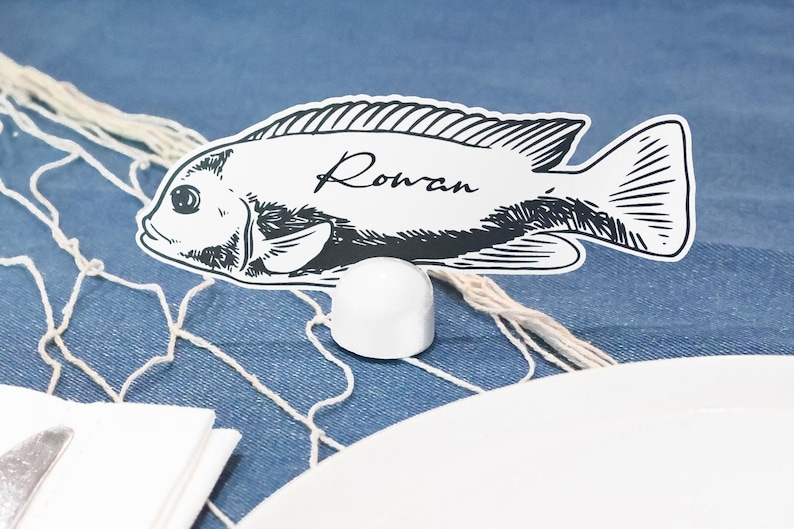 Fish Place Cards: Coastal Wedding, Nautical Party, Seafood Dinner - Etsy