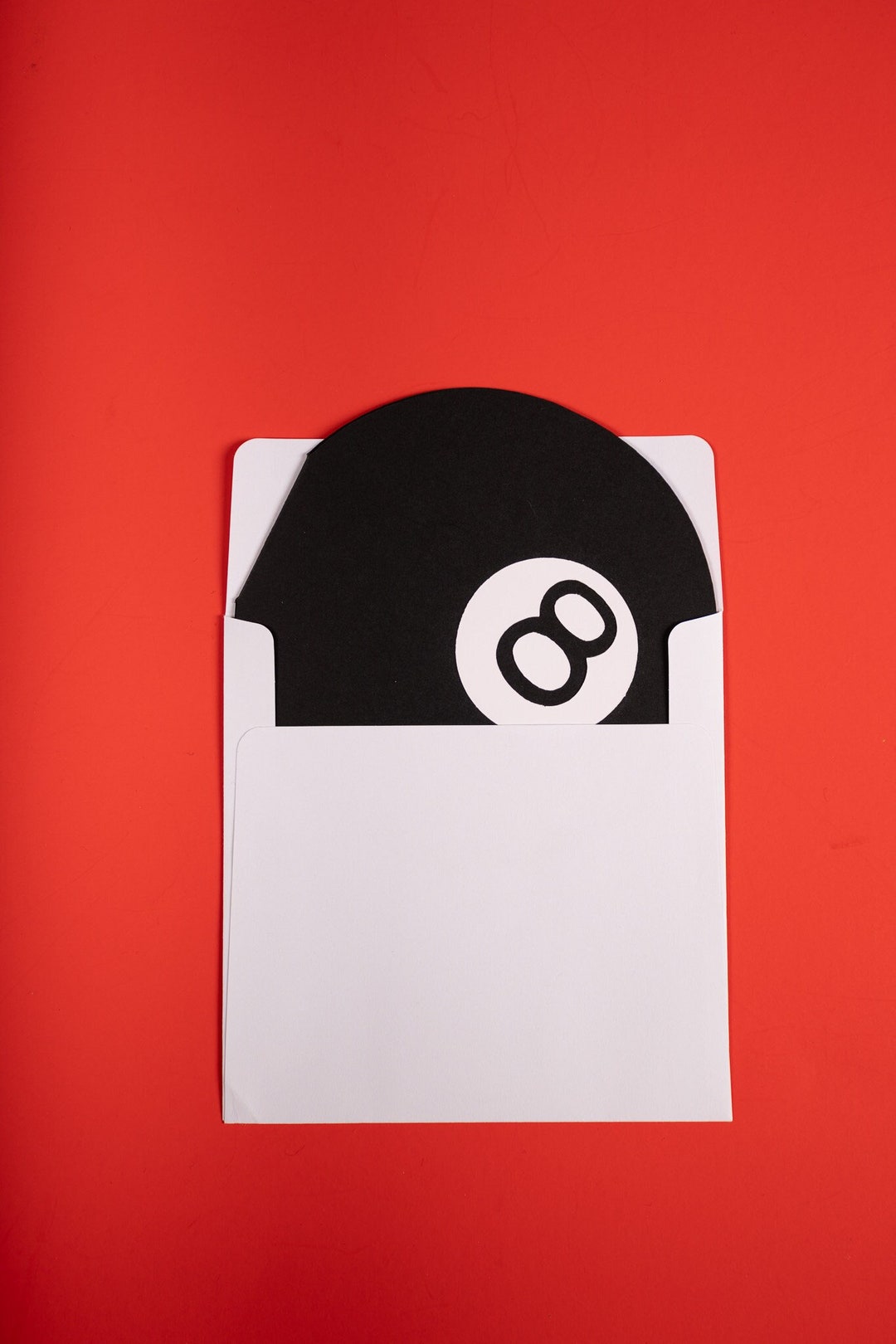 Homemade 8 Ball Card - Homemade Card- Unique Cards- 8 Ball- Blank Cards ...