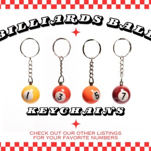 Green #6 Pool Ball Keychain: Billiards Accessories - Etsy