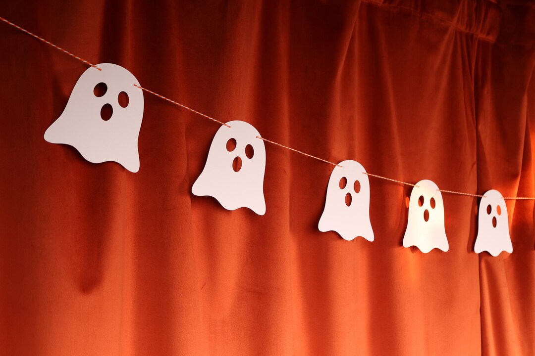 Ghost Shaped Pennant Banner: Halloween Party Decor - Etsy