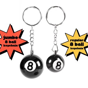 8 Ball Keychain - Charm -purse Charm - Billiards Accessories - Magical ...