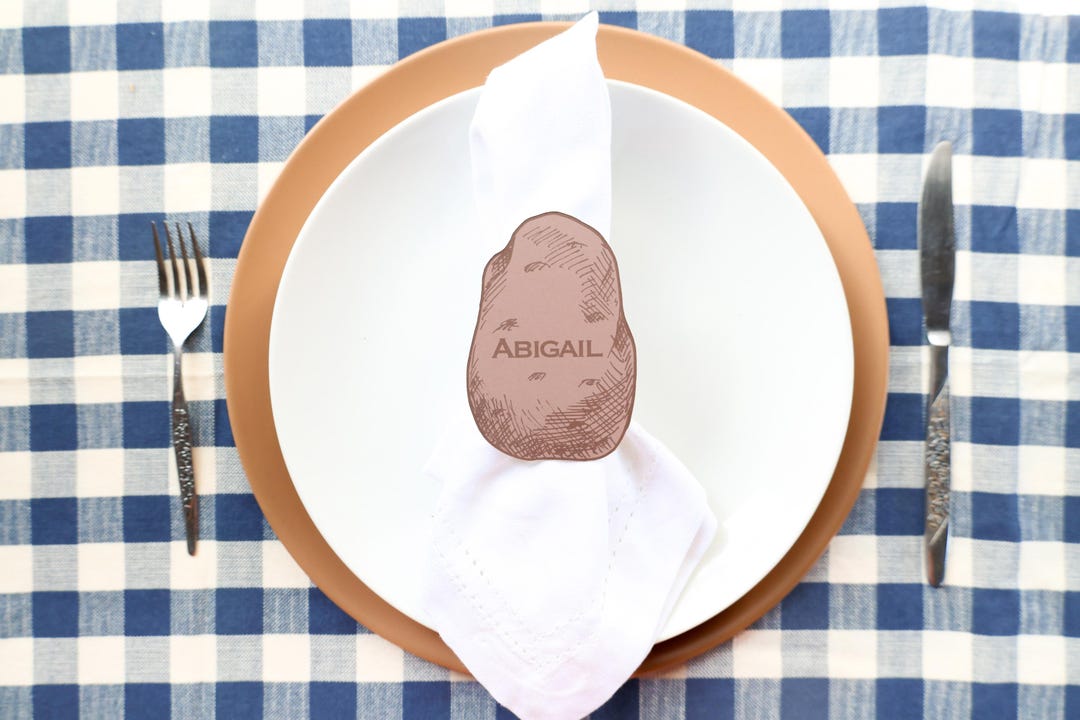 Personalized Potato Name Place Cards: Custom Party & Wedding Decor - Etsy