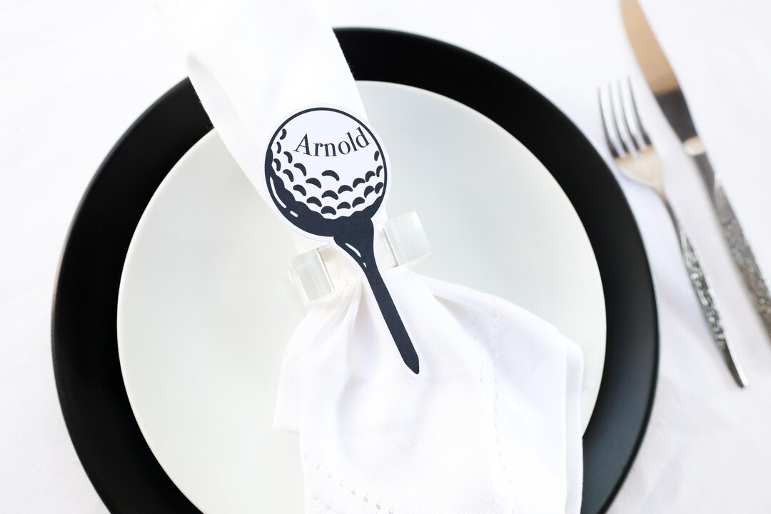 Personalized Golf Ball Place Cards: Elegant Wedding & Event Table Decor ...