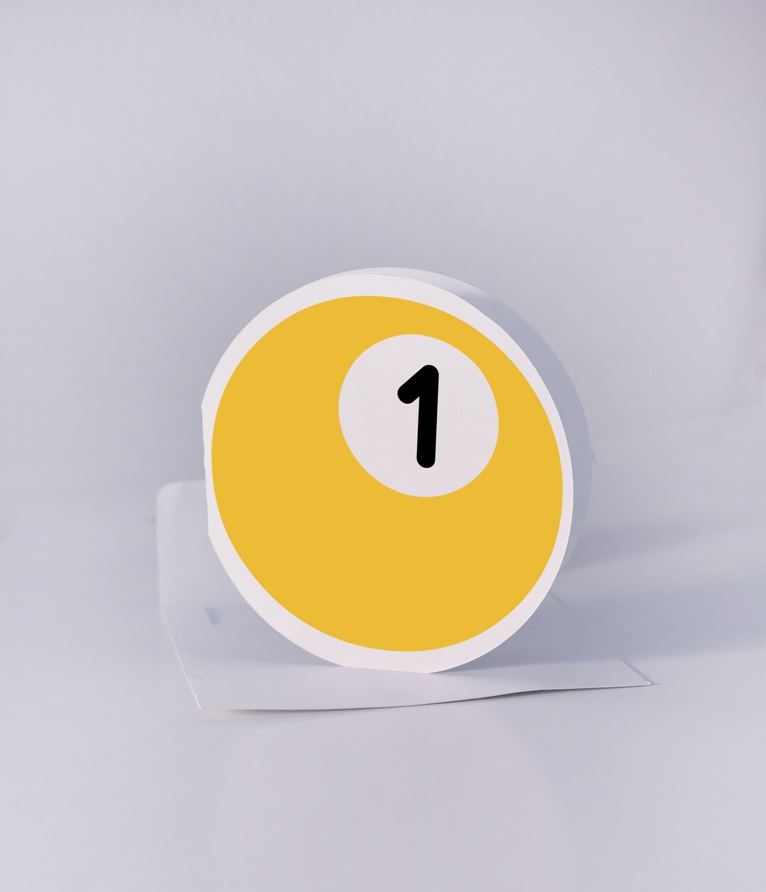 1 Billiards Ball Homemade Card-homemade Card-unique Cards-blank Cards ...