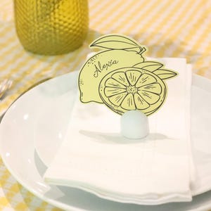 Lemon Place Cards: Custom Name Tags for Summer Weddings - Etsy