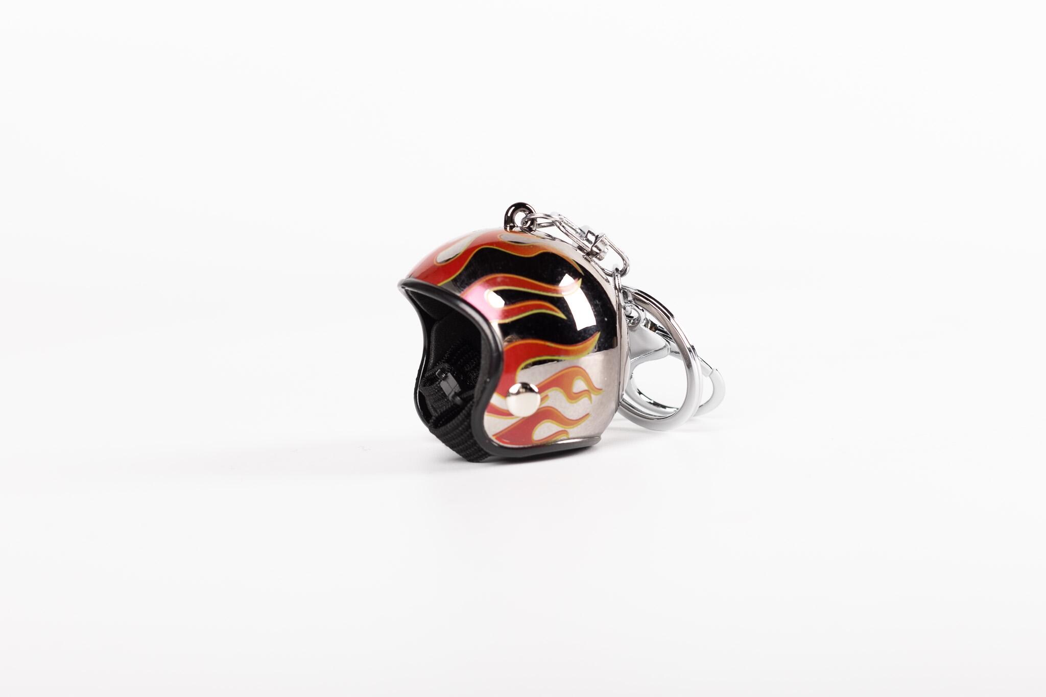 Motorcycle Helmet Keychain-cute Star Helmet-stars and Stripes-flame ...