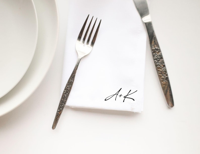 Personalized Name Dinner Napkins: Washable Table Linen Placecards - Etsy