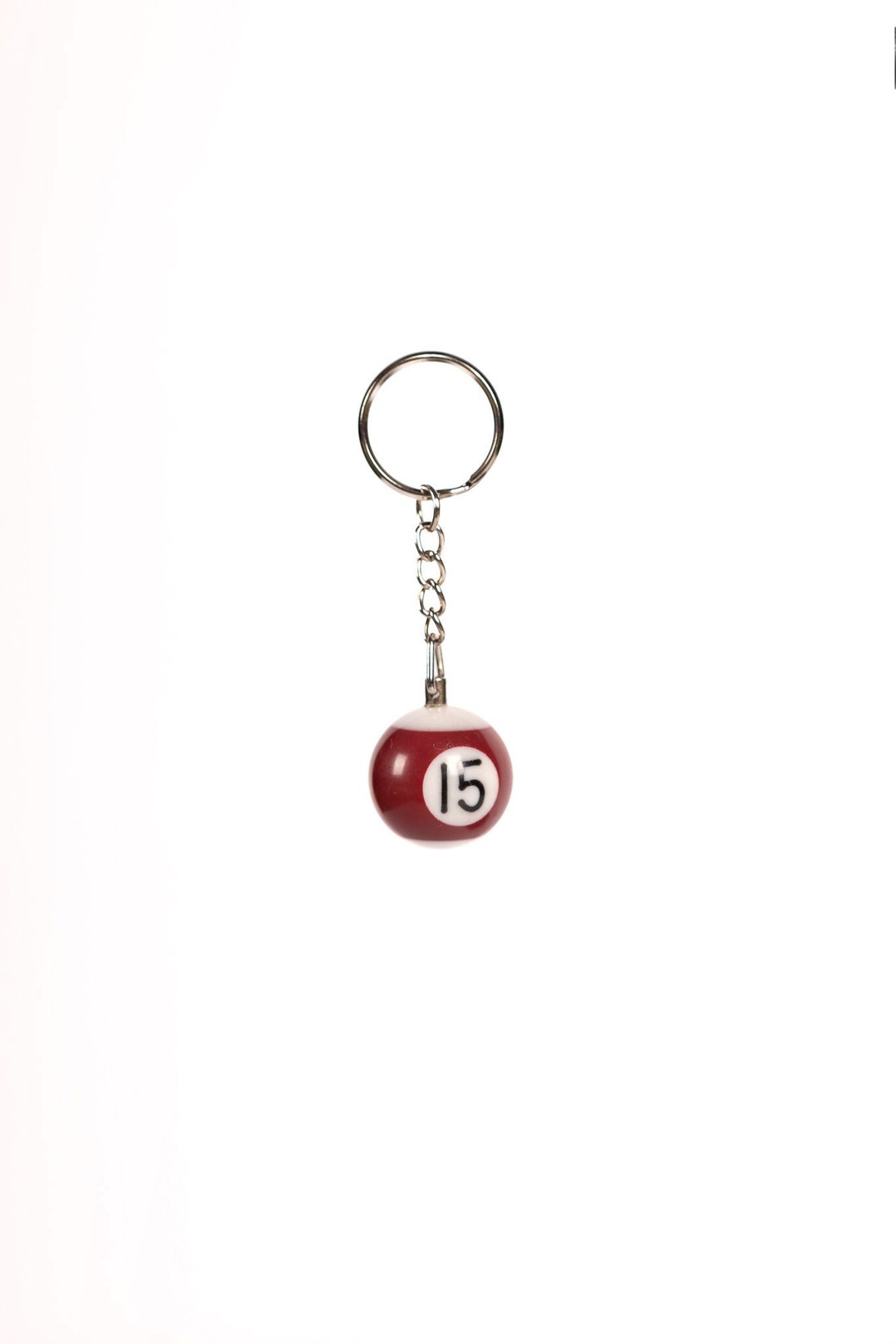 Number 15 Pool Ball Keychain: Billiards Accessory - Etsy