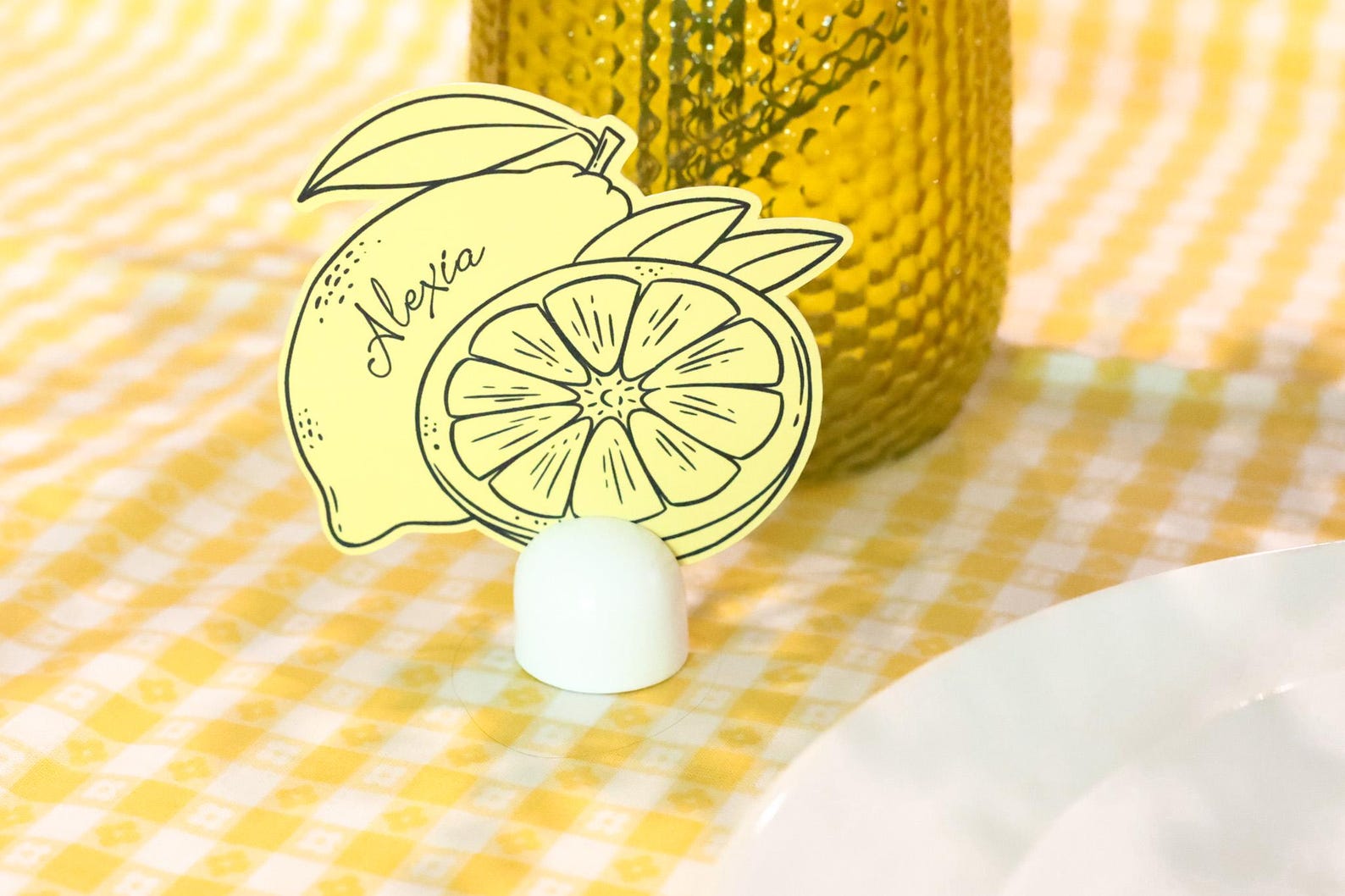 Lemon Place Cards: Custom Name Tags for Summer Weddings - Etsy