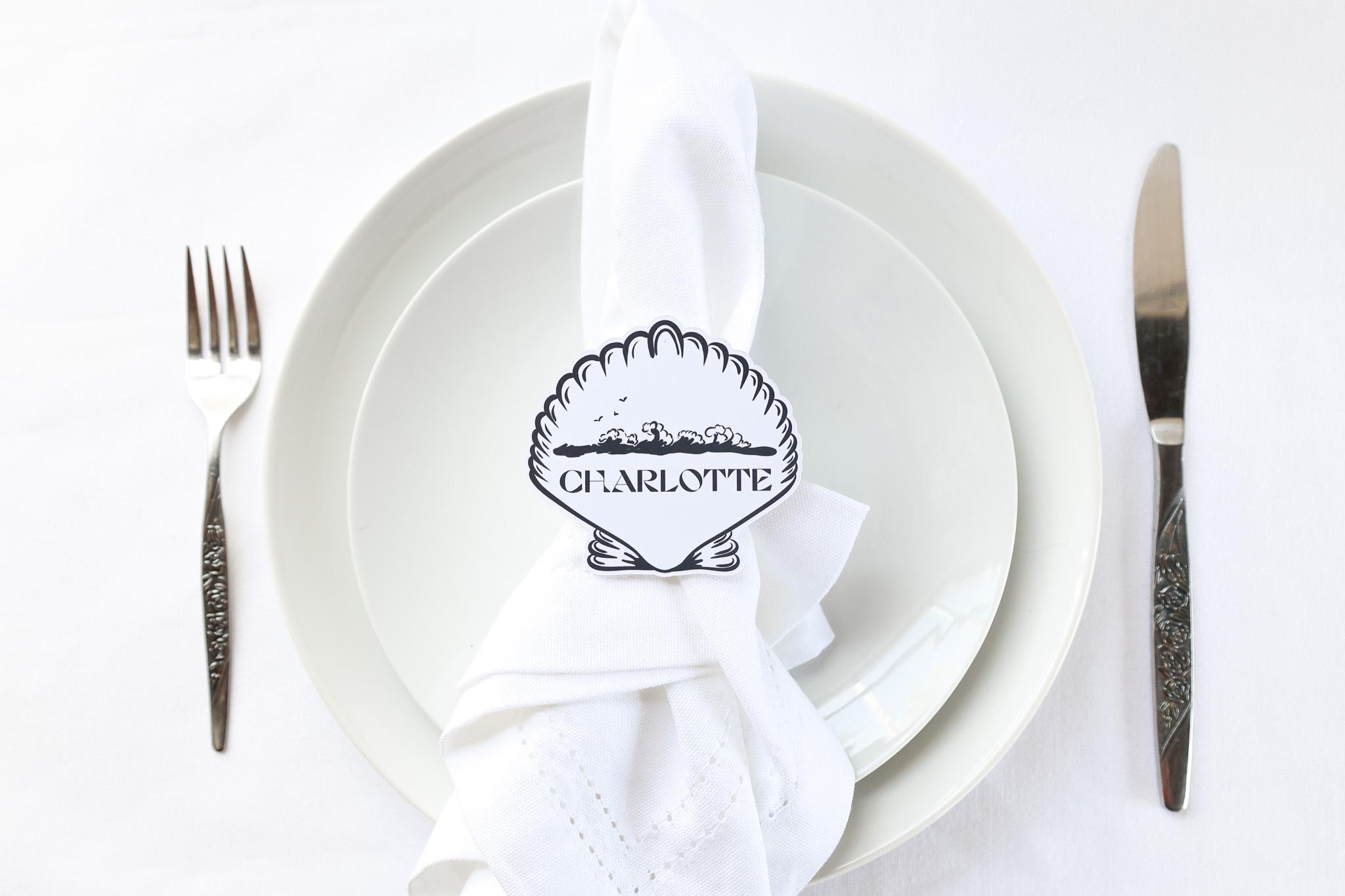 Seashell Place Cards: Nautical Wedding, Coastal Dinner Party - Etsy
