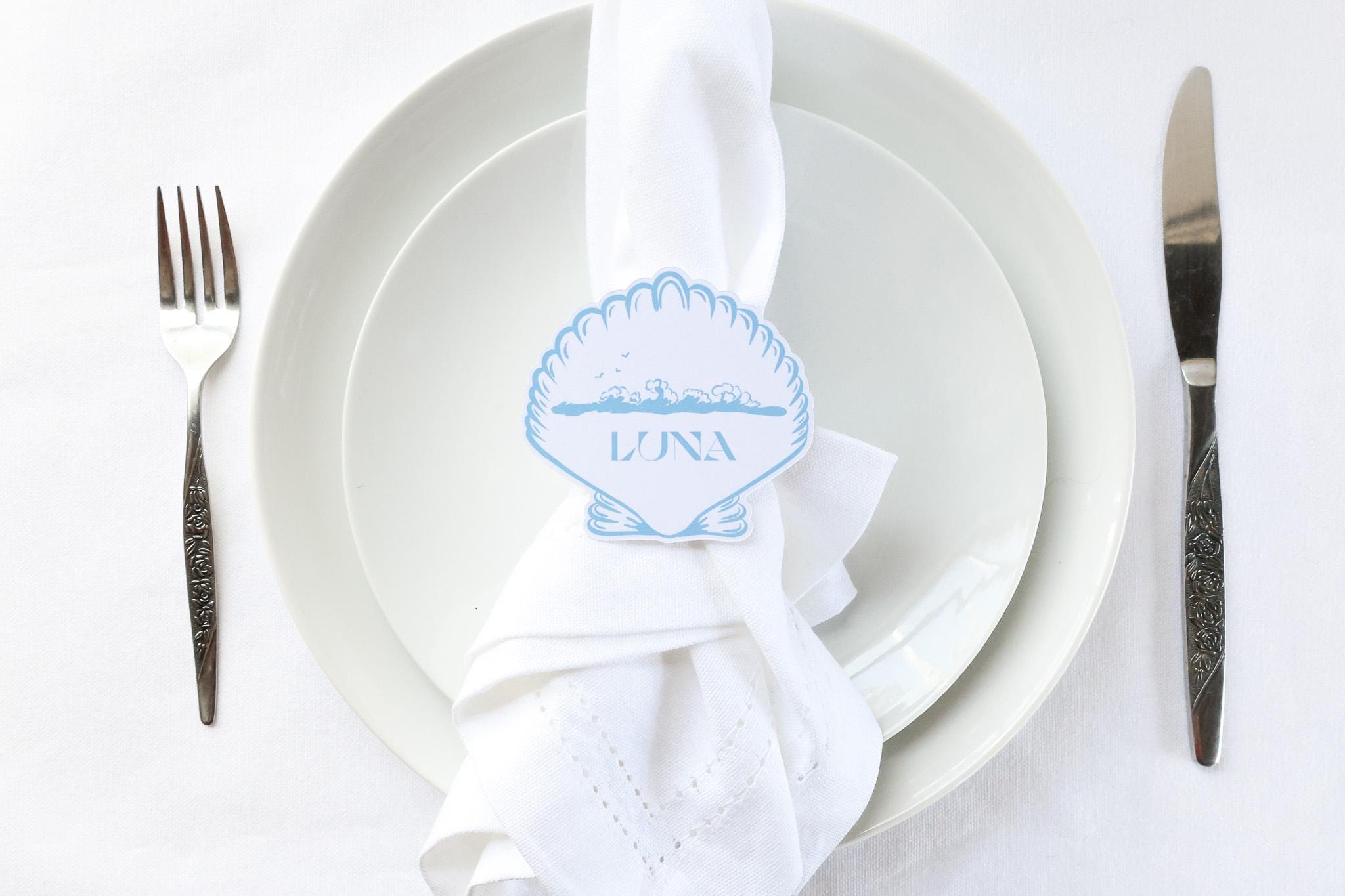 Seashell Place Cards: Nautical Wedding, Coastal Dinner Party - Etsy